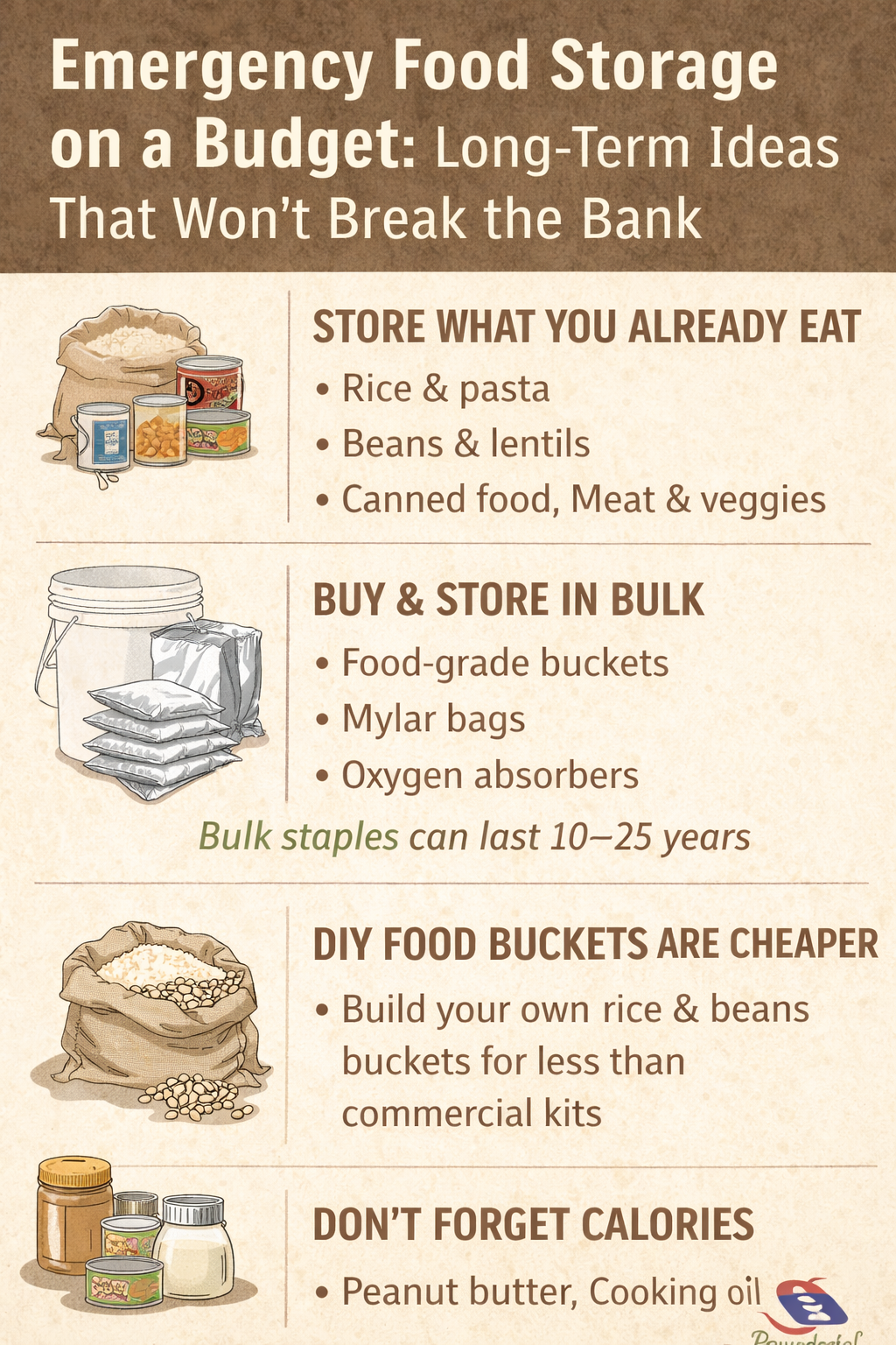 Emergency Food Storage Ideas: Long Term Emergency Food Storage on a ...